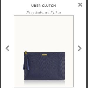 28% off GiGi New York Handbags - Gigi Navy Faux Snakeskin Convertible Clutch NWT from Barbara's ...